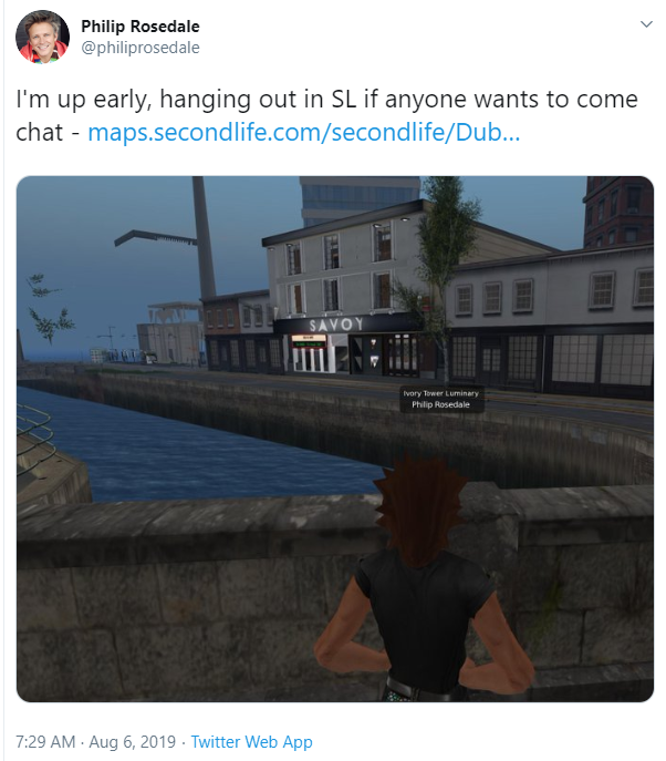 Philip Rosedale Pops into Second Life for a Visit – Ryan Schultz