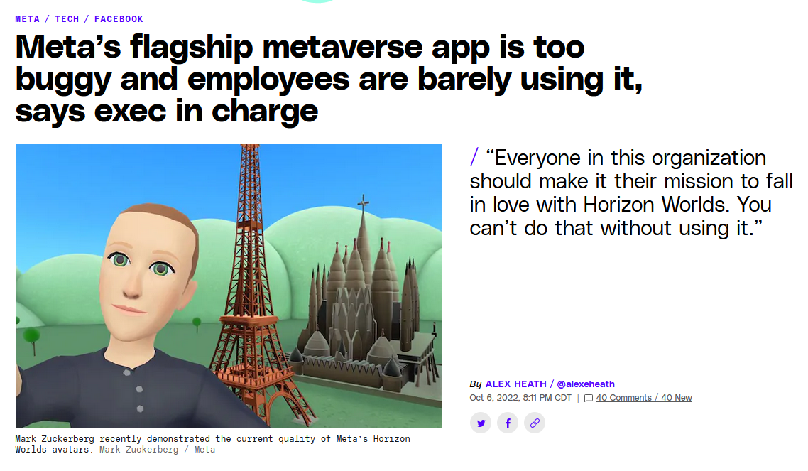 UPDATED: Leaked Internal Memos from Meta Detail Problems with Horizon ...